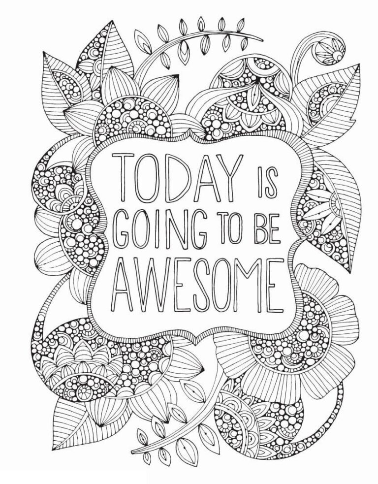 Stress Relief Coloring Pages - Printable Coloring Free