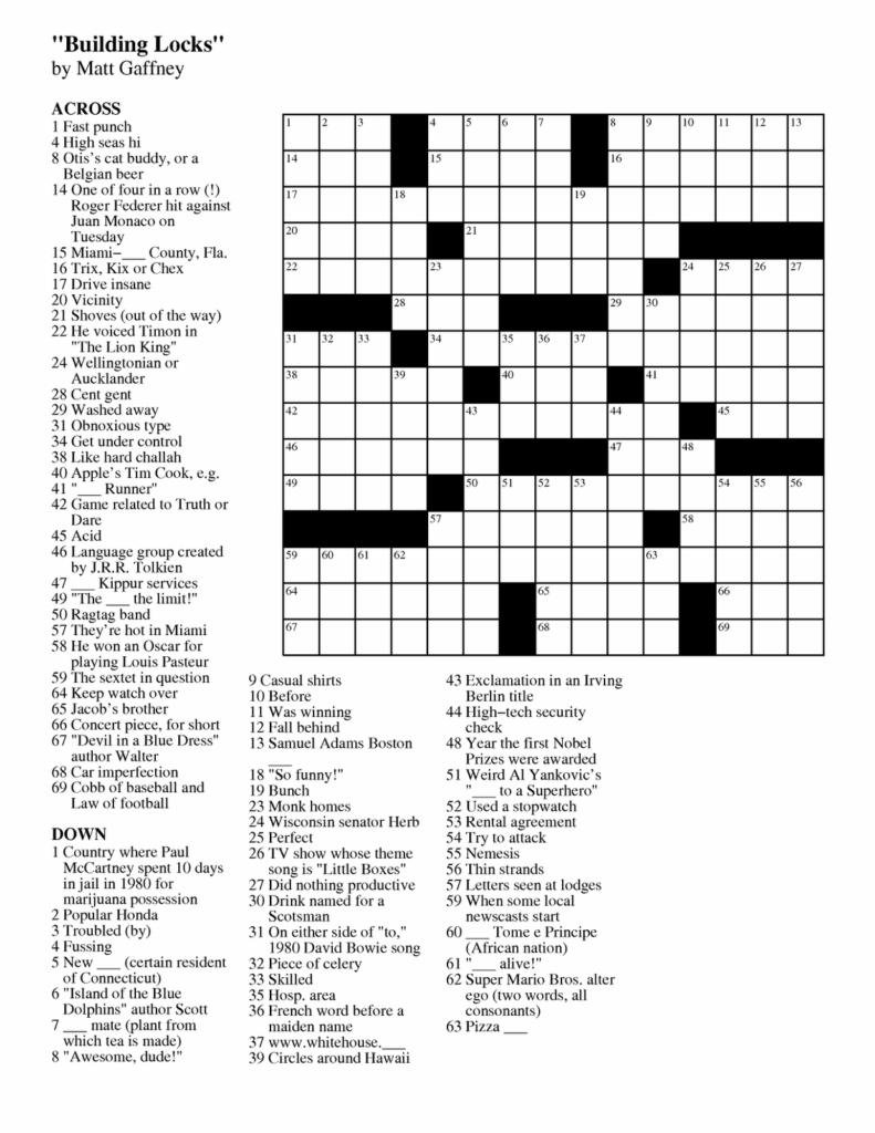 Free Printable Crossword Puzzles Pdf - Printable Coloring Free