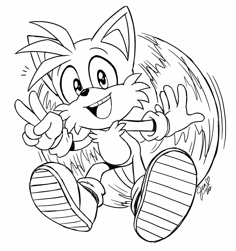 Tails Coloring Page - Printable Coloring Free