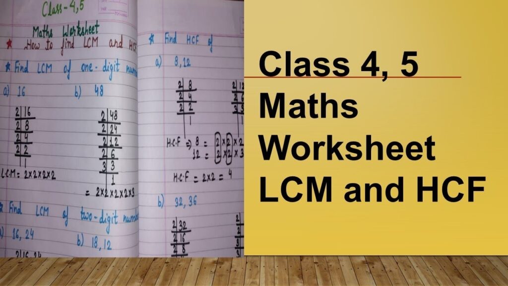 Hcf And Lcm Worksheet - Printable Coloring Free
