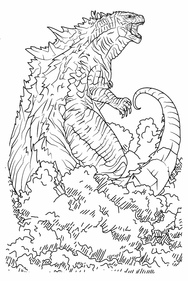 Godzilla Printable Coloring Pages - Printable Coloring Free