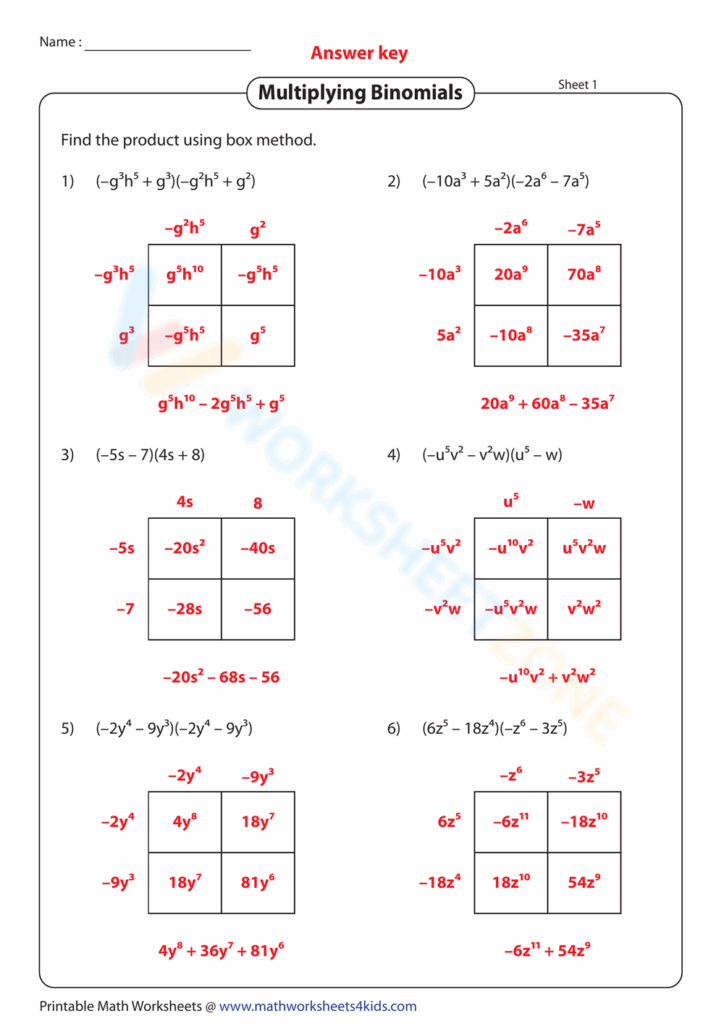 Multiplying Practice Worksheet - Printable Coloring Free