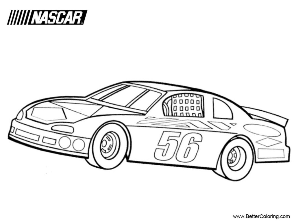 Nascar Coloring Pages - Printable Coloring Free