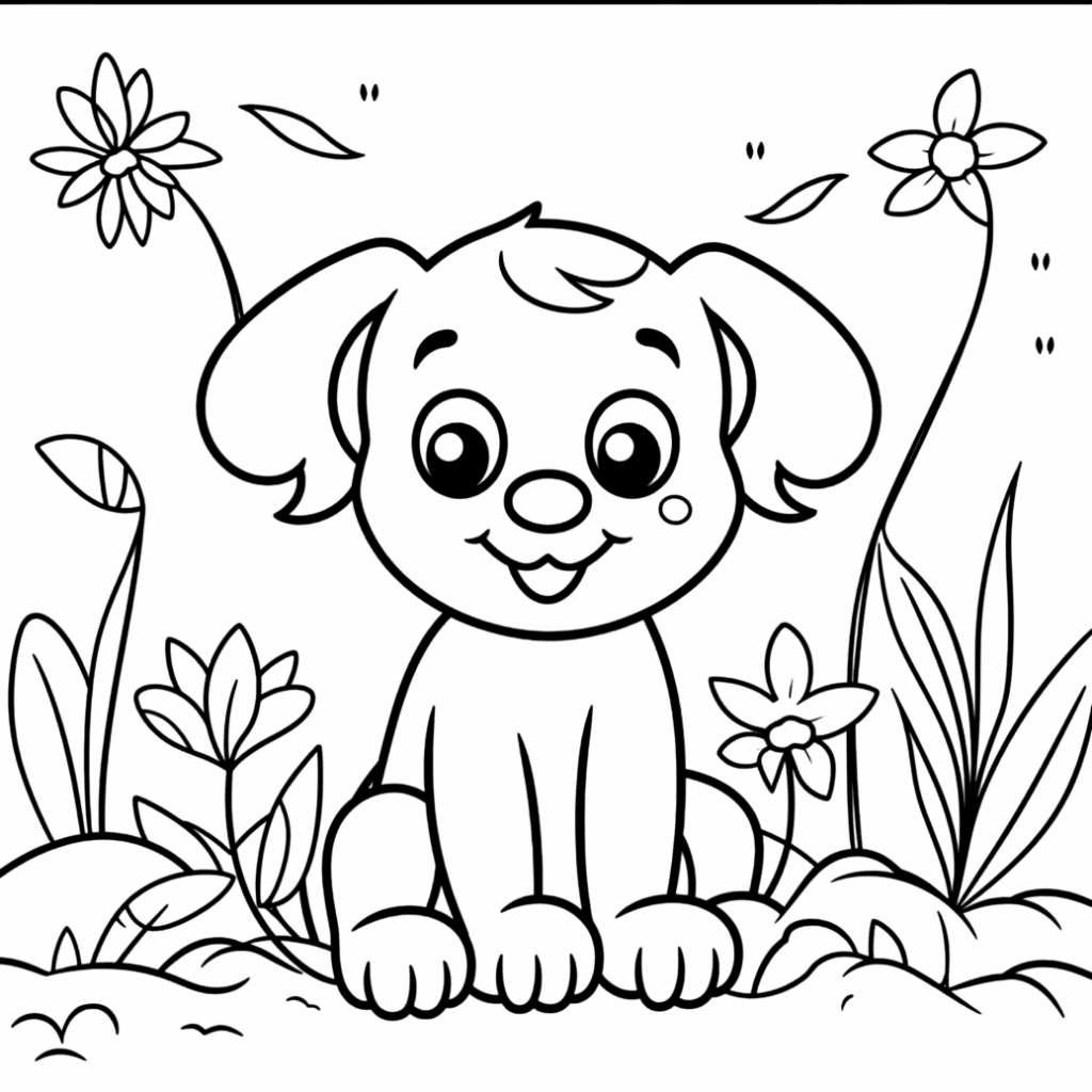 Puppy Coloring - Printable Coloring Free