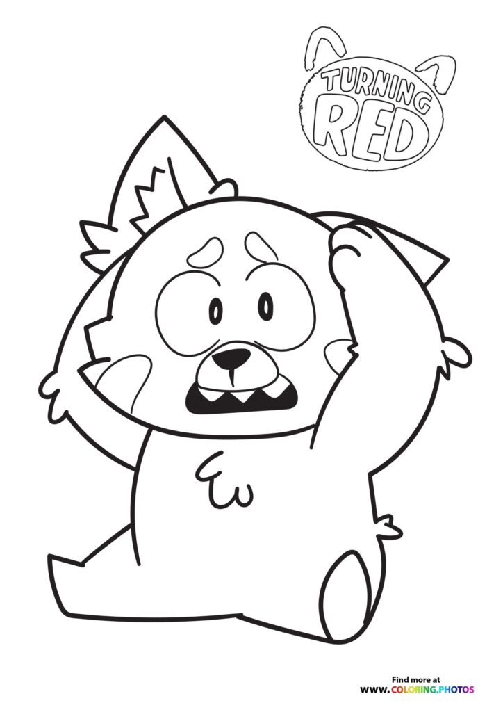 Turning Red Coloring Page - Printable Coloring Free