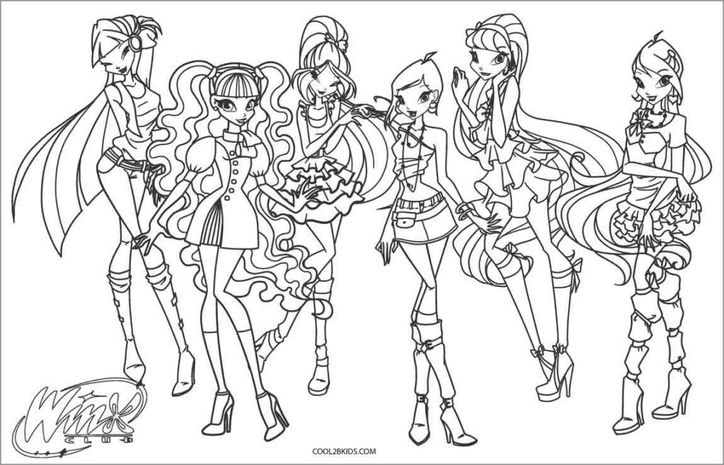 Winx Coloring Pages - Printable Coloring Free